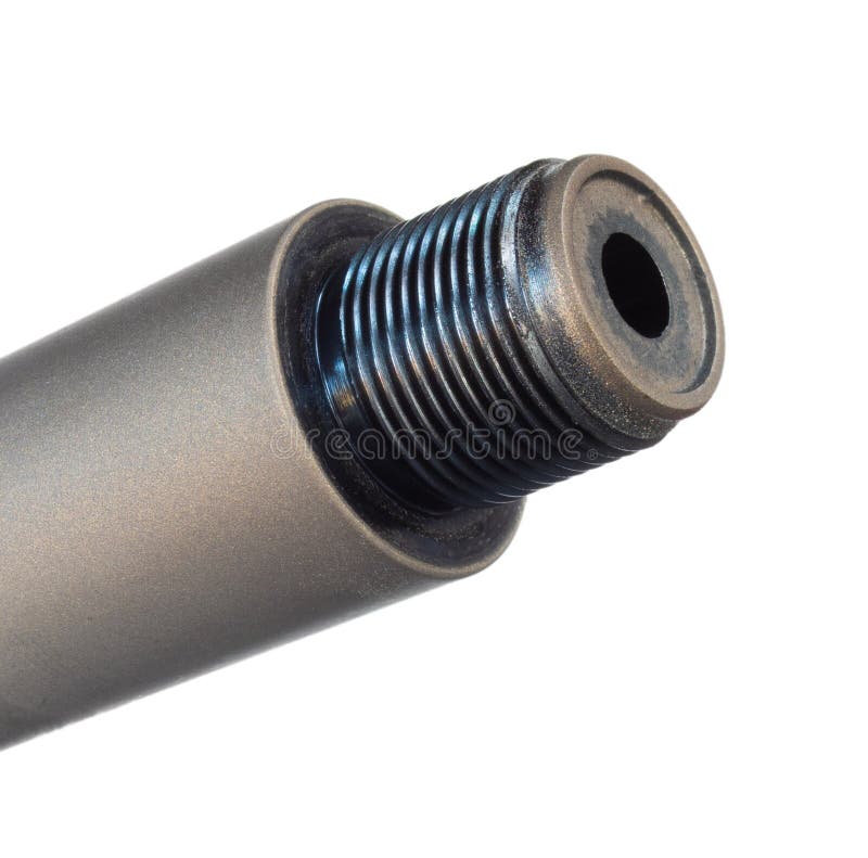 Isolated Muzzle of a Gun with Threads Stock Image - Image of control ...