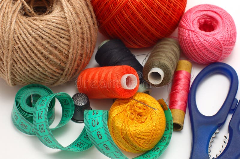 Needle and threads stock image. Image of stitch, needlework - 8769407
