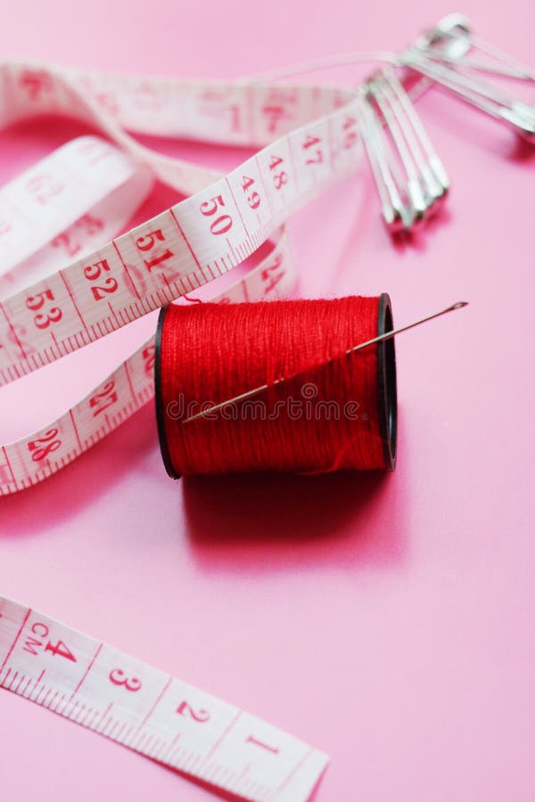 Threads and Needles on the Background with Patterns, Accessories for ...