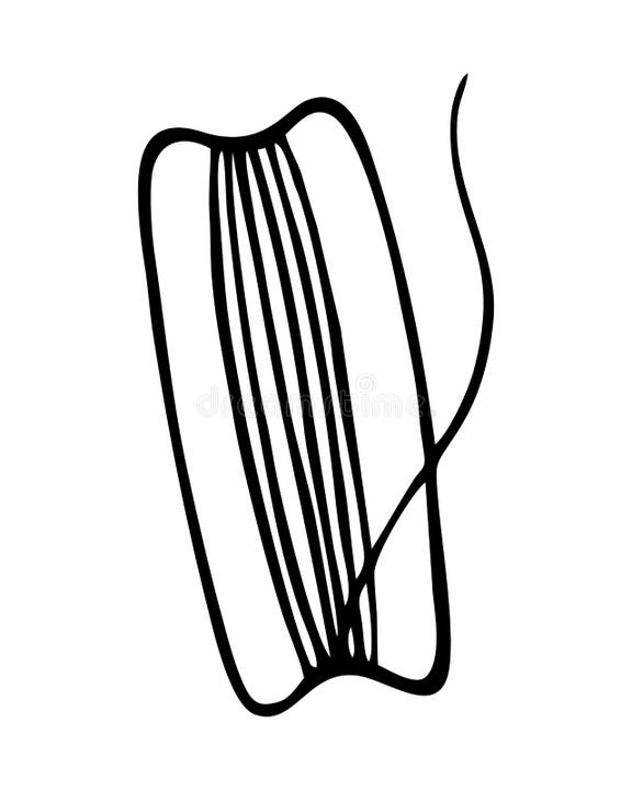 Threads for Needlework and Embroidery in the Doodle Style Stock ...