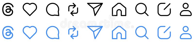 Threads new app editorial stock photo. Illustration of mobile - 284679733