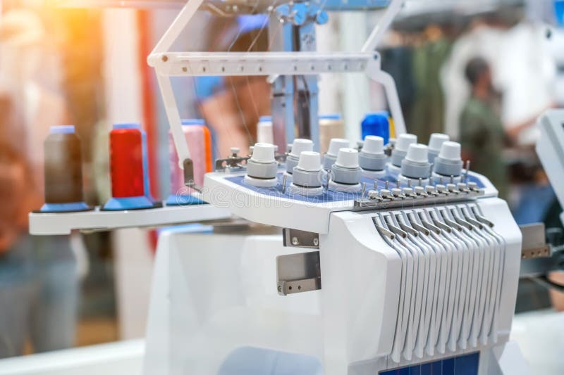 Threads on a Sewing Machine in Loops from Spools during Automatic ...