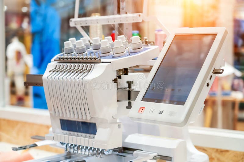 Threads on a Sewing Machine in Loops from Spools during Automatic ...