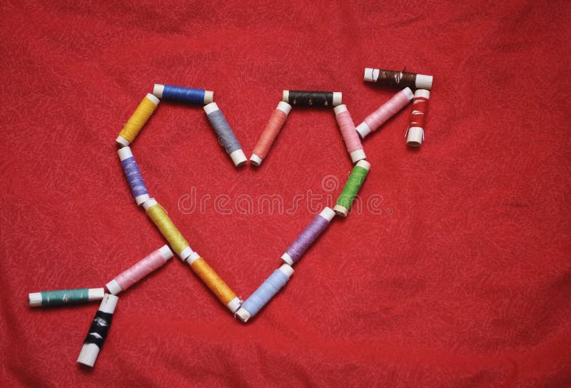 Threads stock photo. Image of vertical, heart, space - 31370574