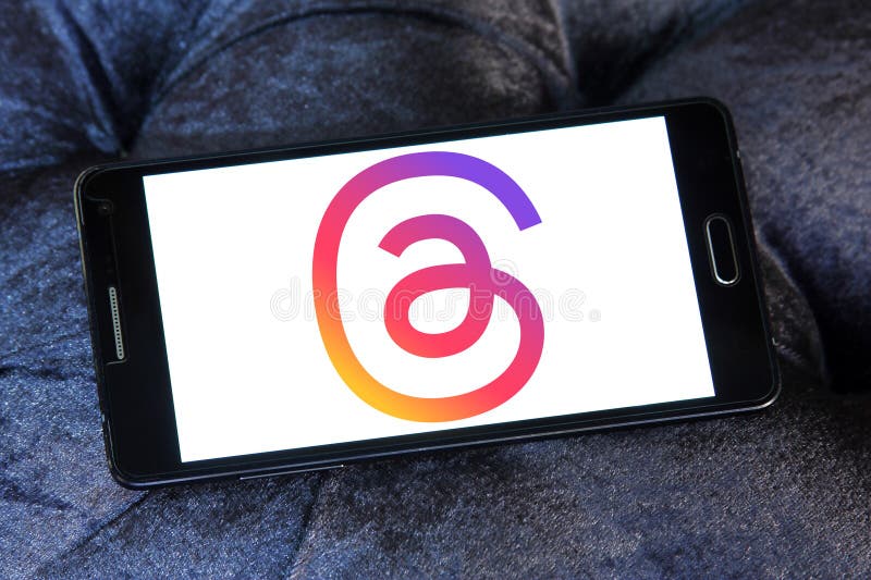 Threads social media logo editorial photo. Image of mobile - 296162791