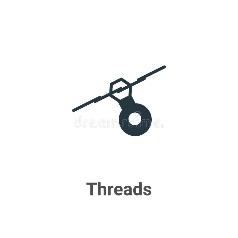 Threads Icon In Trendy Design Style. Threads Icon Isolated On White ...