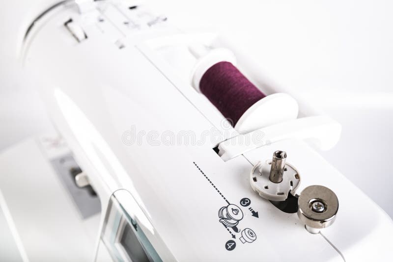 Threads Wound on a Bobbin. Sewing Machine Stock Image - Image of sewing ...
