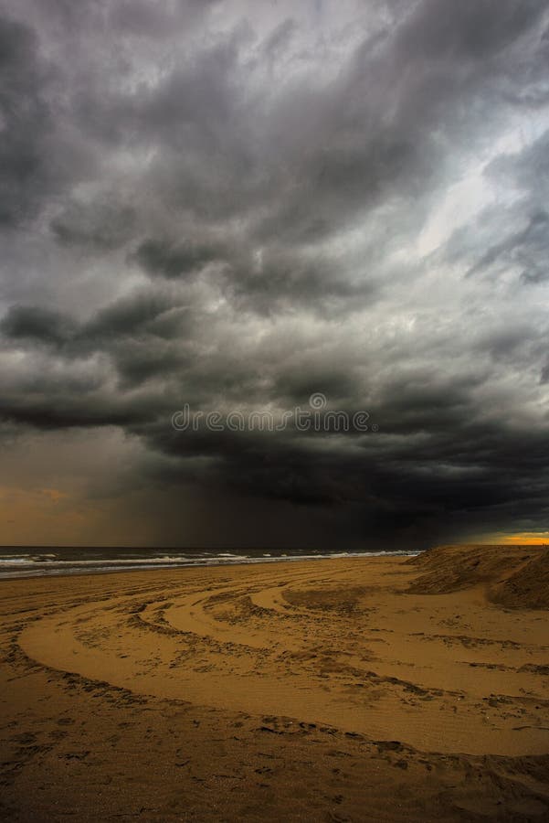 Storm above the beach stock image. Image of light, calm - 198130063