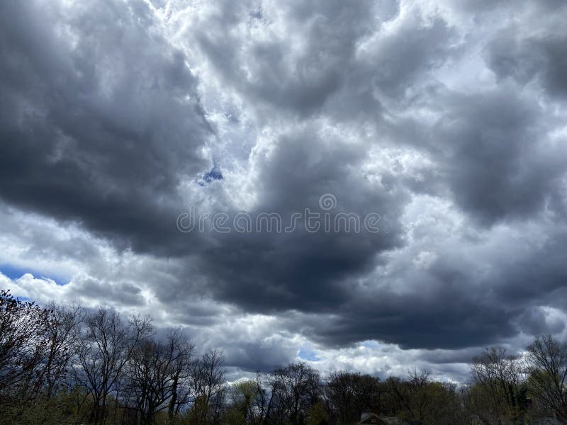 Threatening Spring Storm Clouds in April Stock Photo - Image of storm ...