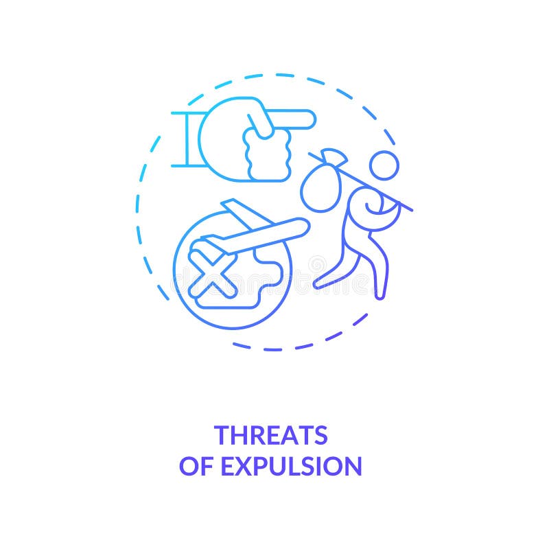 Threats of Expulsion Blue Gradient Concept Icon Stock Vector ... Threats of Expulsion Blue Gradient Concept Icon Stock Vector ...