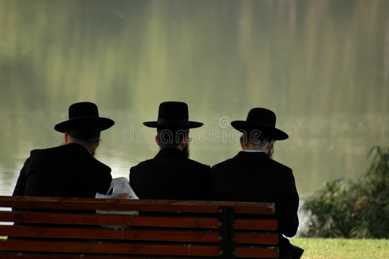 Three Orthodox Jewish Men editorial photo. Image of israel - 26023111