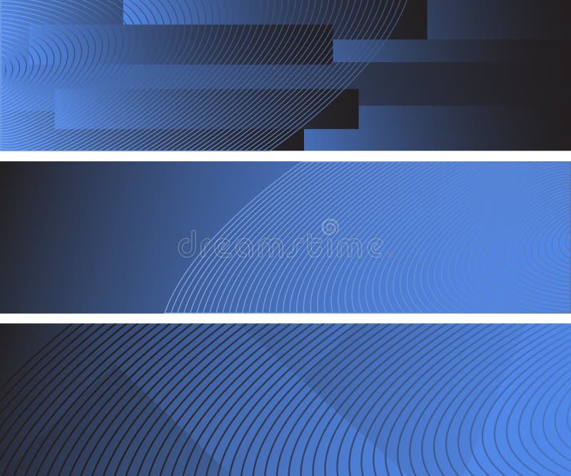 Three technology banners stock vector. Illustration of blank - 6581089