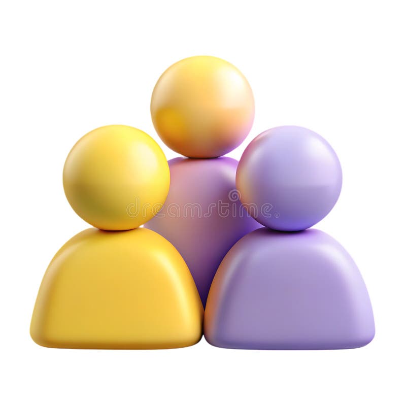 Three Abstract Figures Grouped Together Isolated on Transparent ...