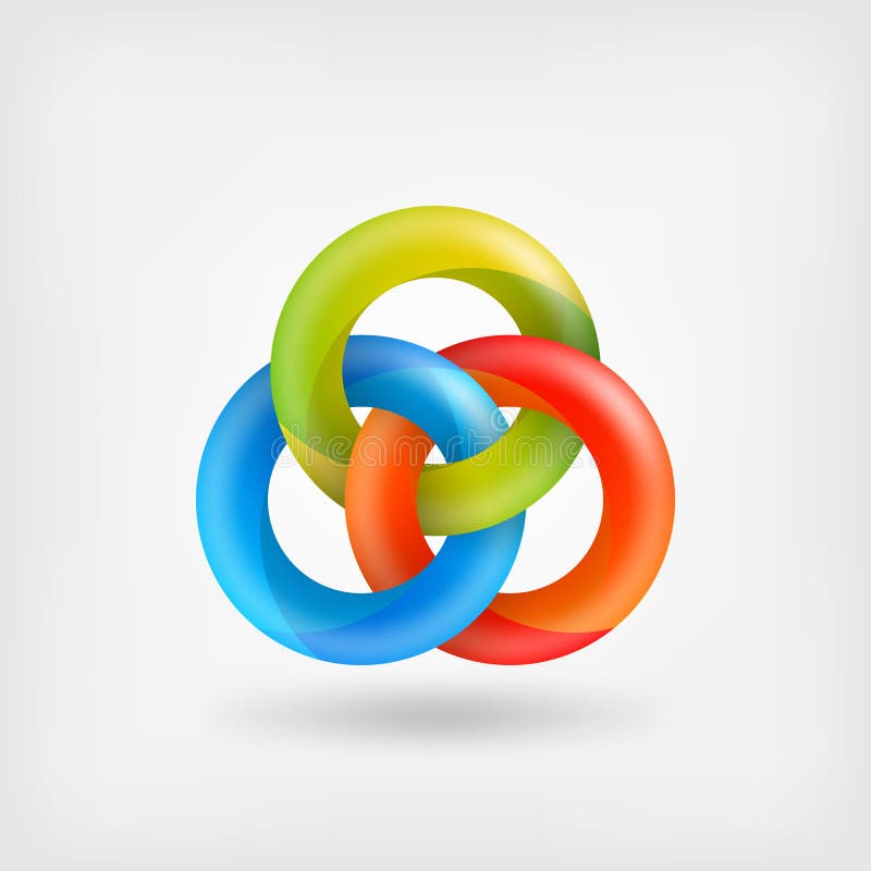 Three Interlocking Gold Rings - Celtic Knot Stock Illustration ...