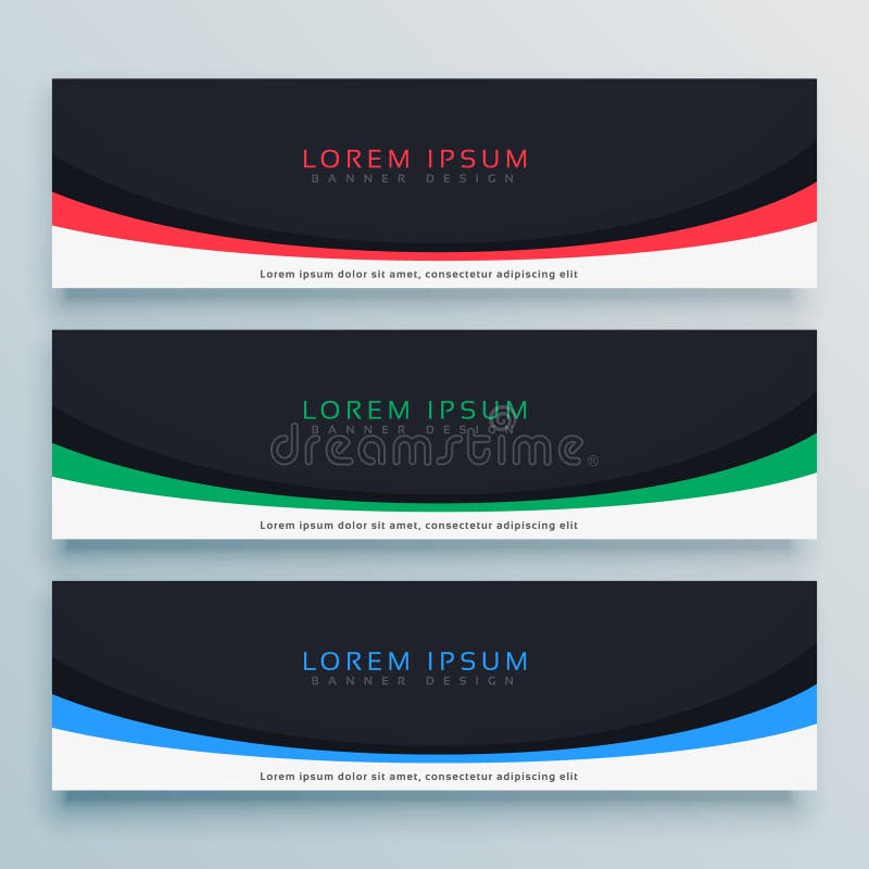 Three Banner Infographic Options Stock Vector - Illustration of graph ...