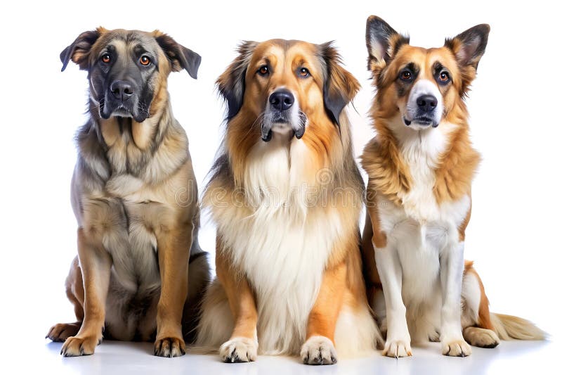 Three Adorable Dogs Posing Together - Perfect Pets Stock Illustration ...