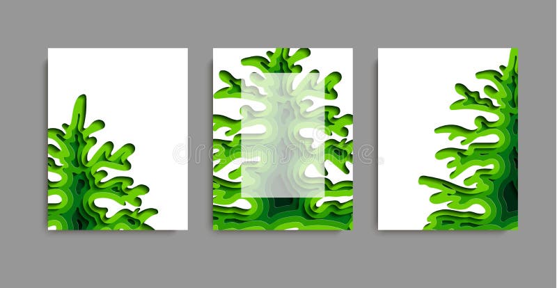 Three Advertising Posters or Flyers on the Theme of Ecology. Background ...