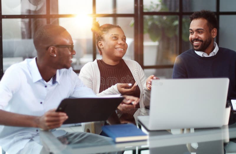 African Business People Handshake at Modern Office Stock Photo - Image ...