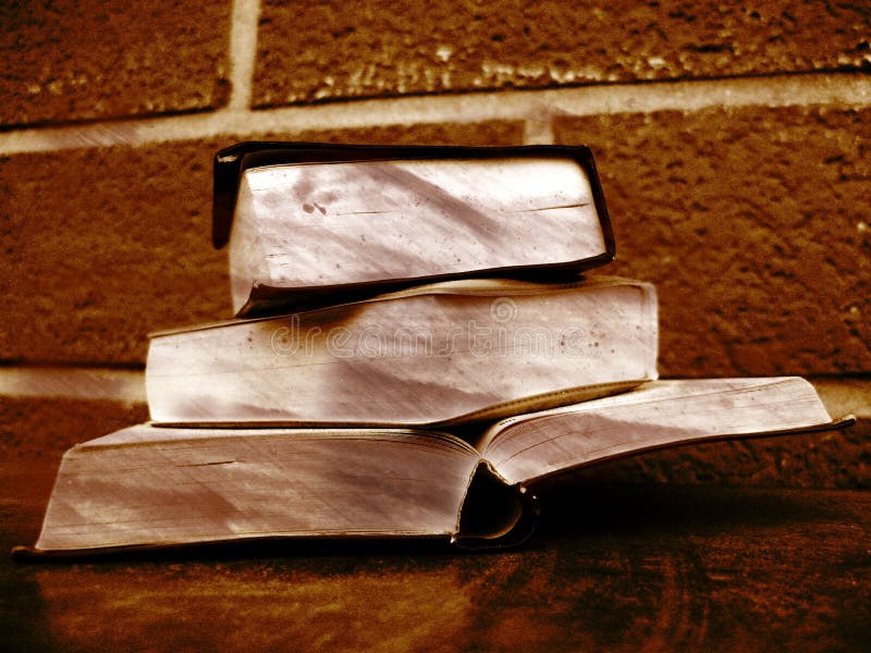 Three aged books stock image. Image of dark, book, stain - 13705423