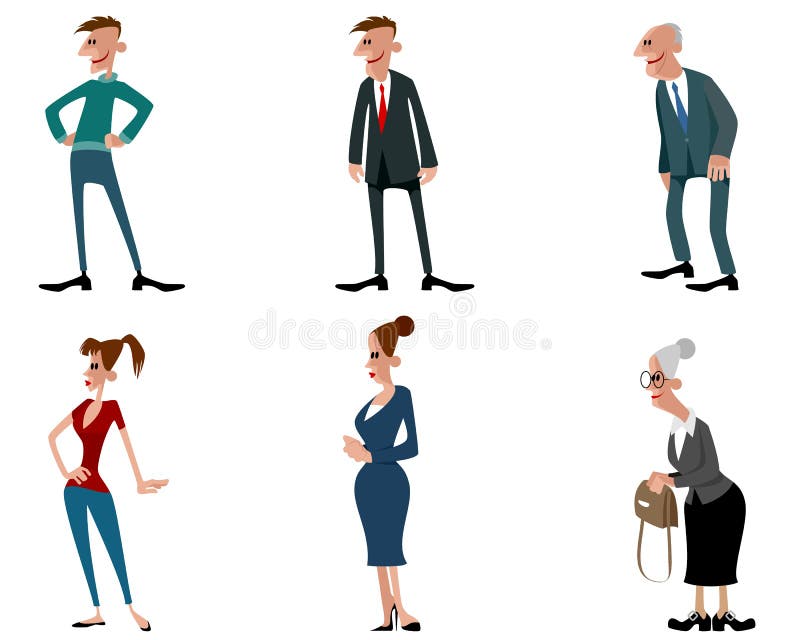 Three ages set stock vector. Illustration of young, teenage - 83966280