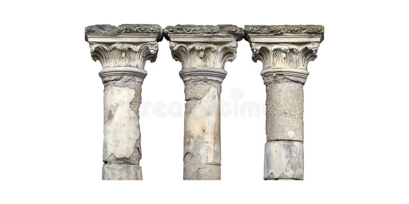 Three Ancient Corinthian Columns. Architectural Heritage and Classical ...