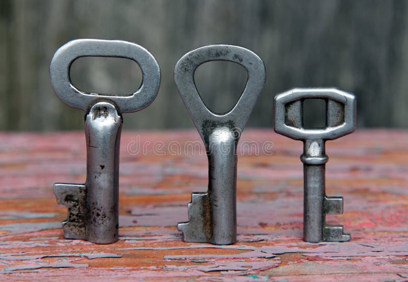 Three ancient keys stock image. Image of obsolete, element - 74775505