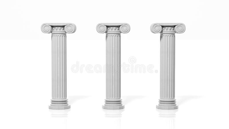 Three pillar diagram stock vector. Illustration of data - 120555966