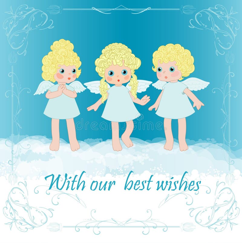 Three angels stock vector. Illustration of element, original - 3735054