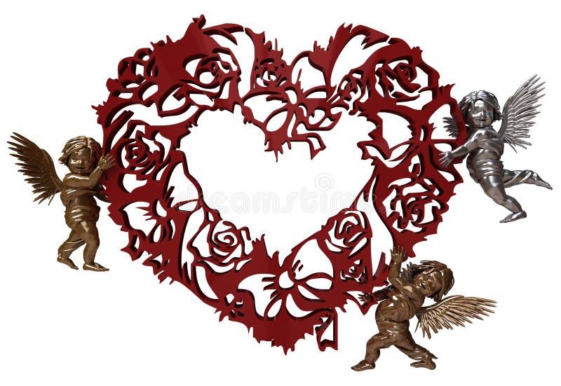 Three Angels Christmas Card Design Stock Vector - Illustration of ...