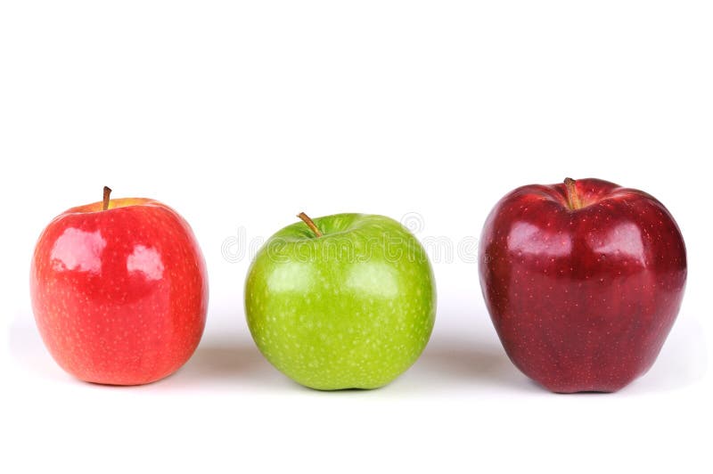 Three apples stock image. Image of closeup, appetite - 13136555