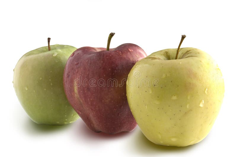 Three apples stock image. Image of bright, healthy, food - 13466005