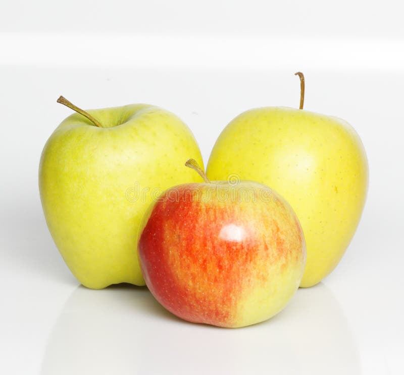 Three apples stock image. Image of apple, smaller, small - 14217791