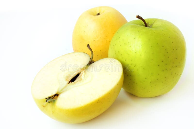 Three apples stock image. Image of hunger, freshness, greening - 1736981