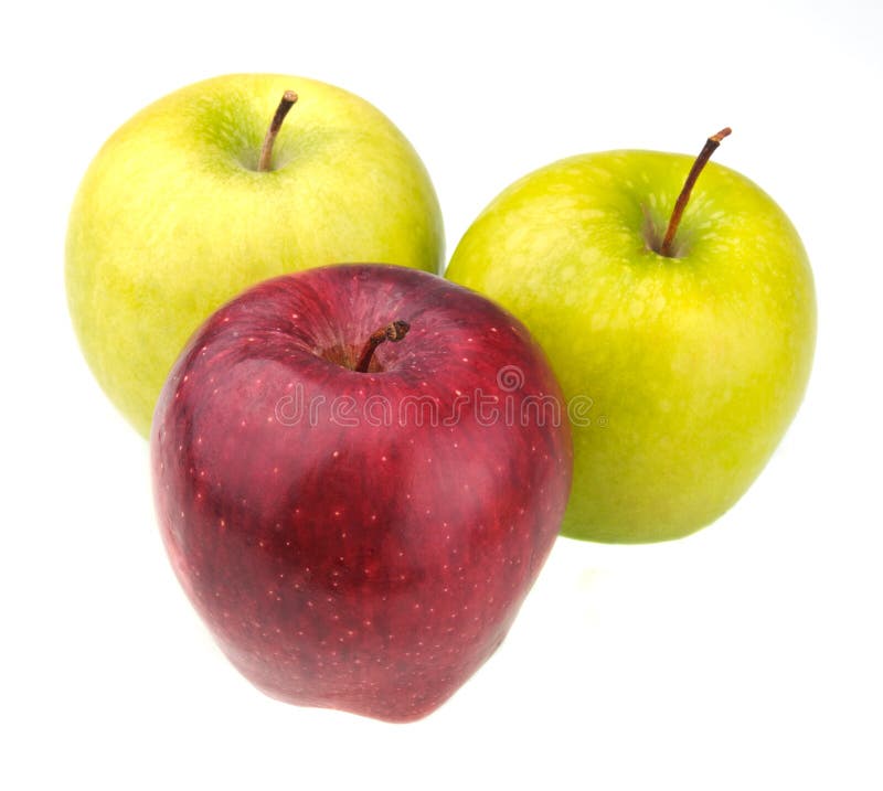Three apples stock image. Image of apple, green, organic - 18869589