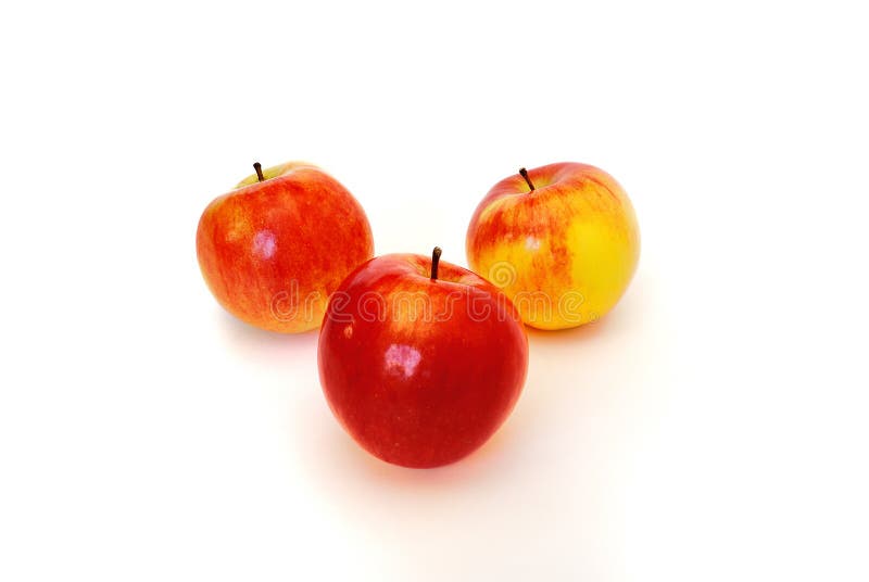 Three apples stock image. Image of multi, bright, nature - 8348479