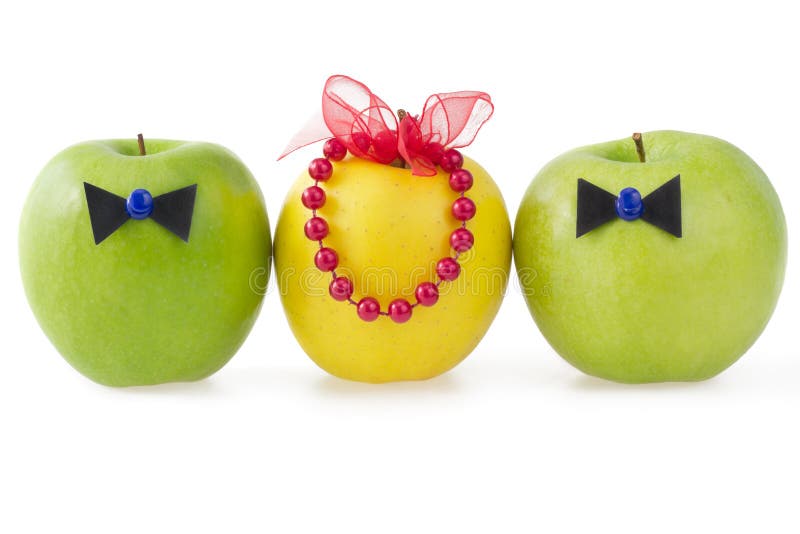 Three Apples As a Concept of Competition Stock Photo - Image of ...