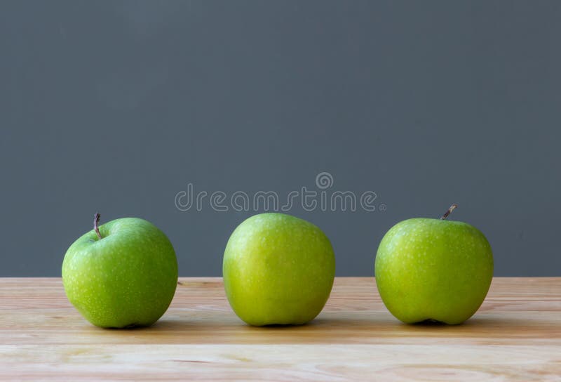 Three Apples Fruit on Table Stock Image - Image of copy, fresh: 62053195
