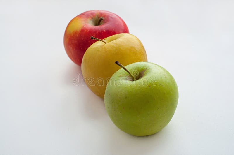 Three apples stock image. Image of pure, health, green - 85863939