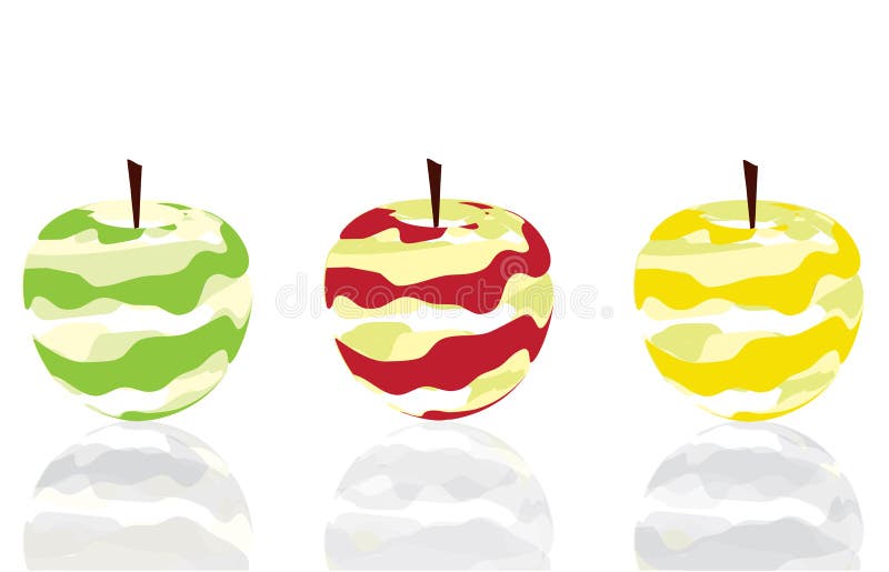 Three Apples Red Yellow Green Stock Illustrations – 104 Three Apples ...