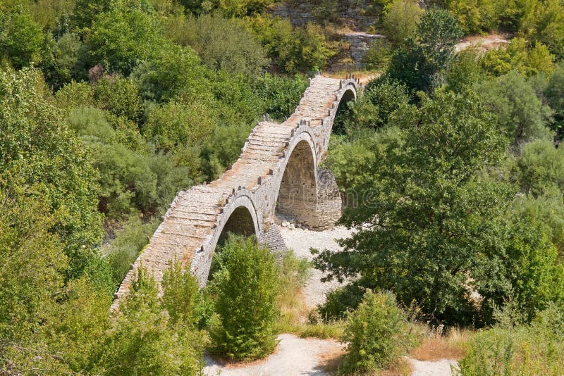 Three-Arch Old Stone Bridge Stock Photo - Image of greece, stone: 21857978