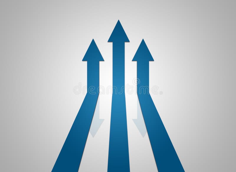 Three arrow go up stock illustration. Illustration of arrow - 23256845