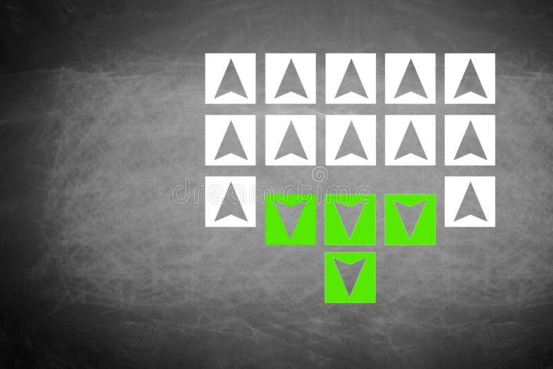 Three Arrow Pointing in Opposite Direction Stock Illustration ...