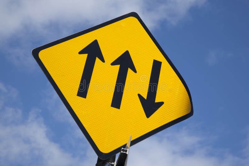 Three Arrow Sign stock image. Image of direction, blue - 63109537