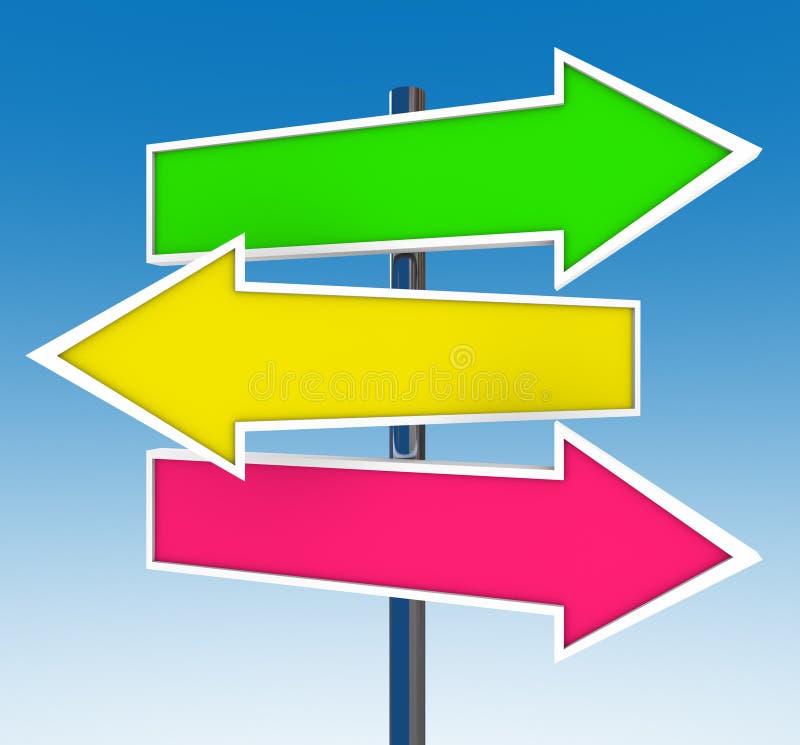 Arrow Signs - Which Way Will You Choose? Stock Illustration ...
