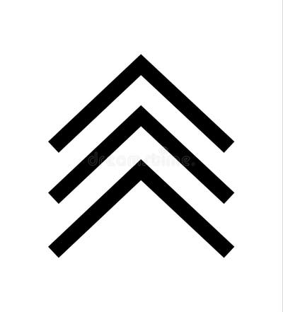 Three Arrow Symbol, Isolated on White Background Stock Vector ...