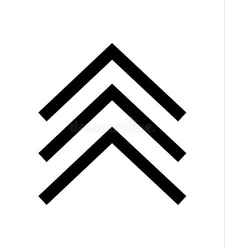 Three Arrow Symbol, Isolated on White Background Stock Vector ...