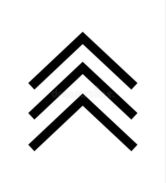 Three Arrow Symbol, Isolated on White Background Stock Vector ...