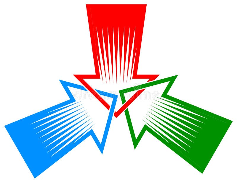 Three arrows stock vector. Illustration of drawing, artistic - 19533912