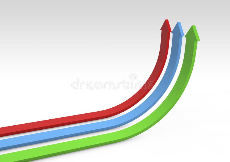 Three arrows stock illustration. Illustration of path - 24465739