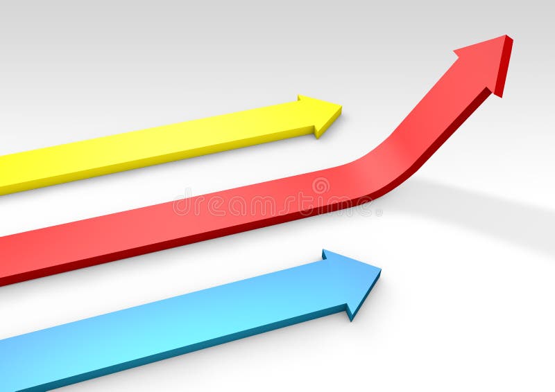 Three arrows stock illustration. Illustration of financial - 24804190